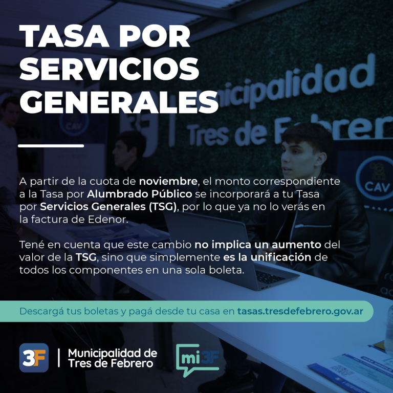 Tasa por Servicios Generales - TSG - Municipalidad Tres de Febrero