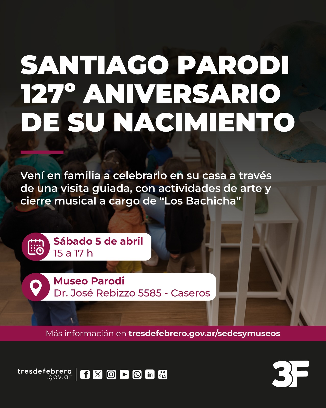 SANTIAGO PARODI : 127° ANIVERSARIO DE SU NACIMIENTO - Municipalidad Tres de Febrero